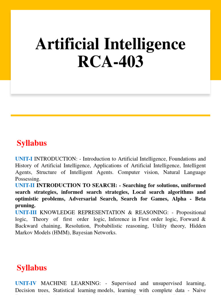 AI Unit-2 | PDF | Pattern Recognition | Machine Learning