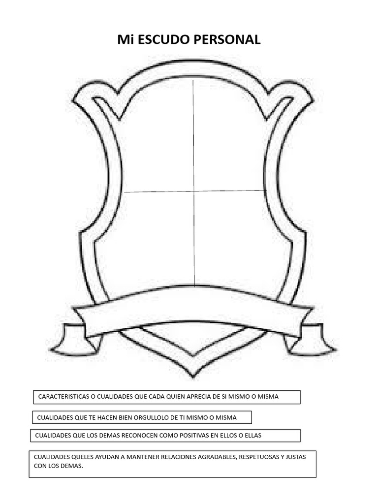 Mi ESCUDO PERSONAL | PDF | Ciencias sociales | Relaciones personales, crianza y desarrollo personal