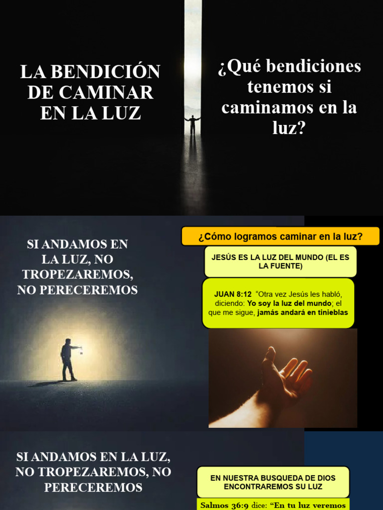 Predica Bendiciones de Andar en La Luz | PDF | eucaristía | Jesús