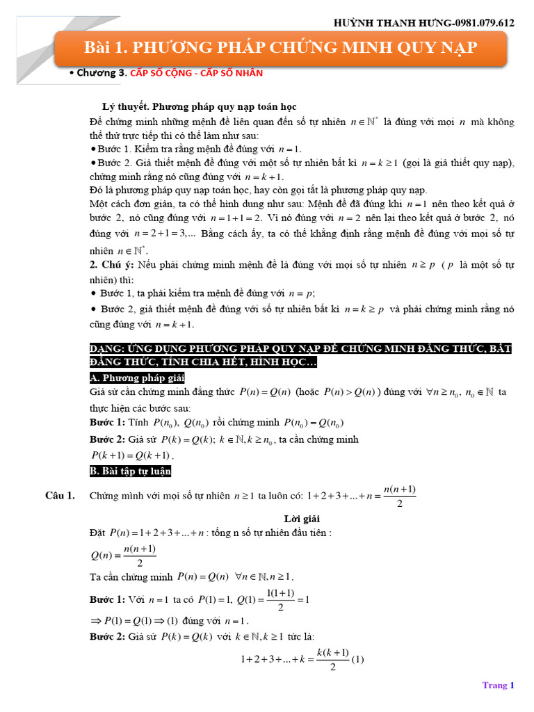 Phương Pháp CH NG Minh Quy N P Đáp Án | PDF