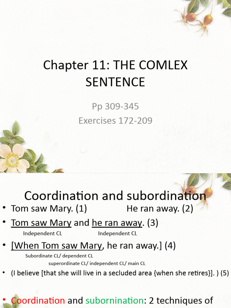 Understanding Complex Sentences and Indirect Speech | PDF | Clause ...