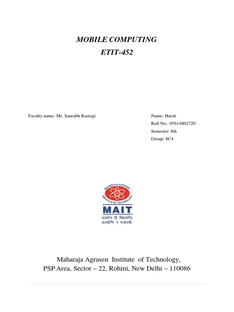 Harsh - MobileComputing | PDF | Engineering | Computer Science