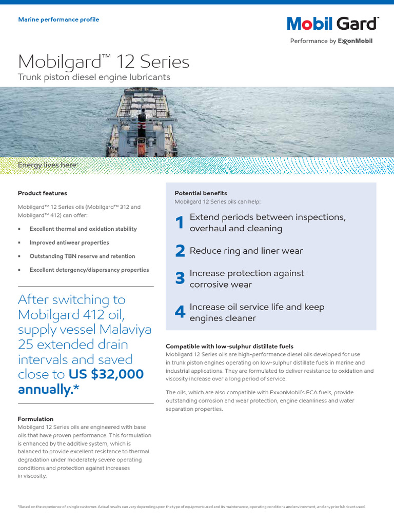 PP - Mobilgard 12 Series - A4 - LR-unprotected | PDF | Fuel Oil | Lubricant