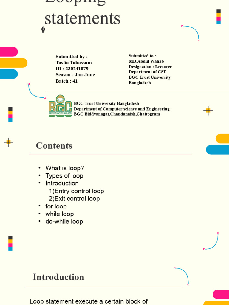 Looping Statements Guide | PDF | Control Flow | Software Development