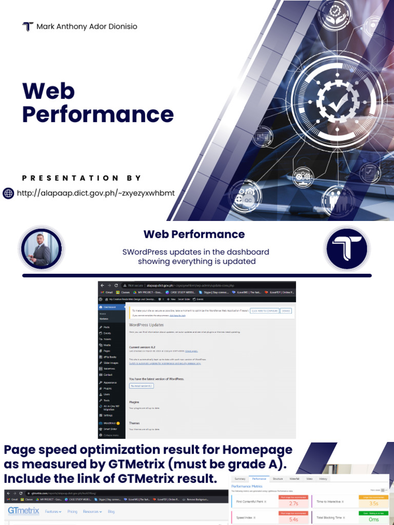Task 7 Web Performance - Mark Anthony Ador Dionisio | PDF