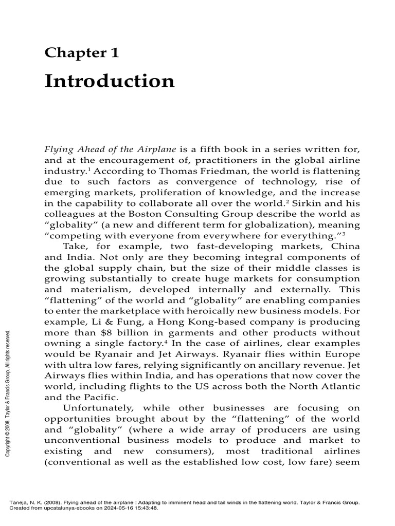 Flying Ahead of The Airplane Adapting To Imminent ... - (1 Introduction ...