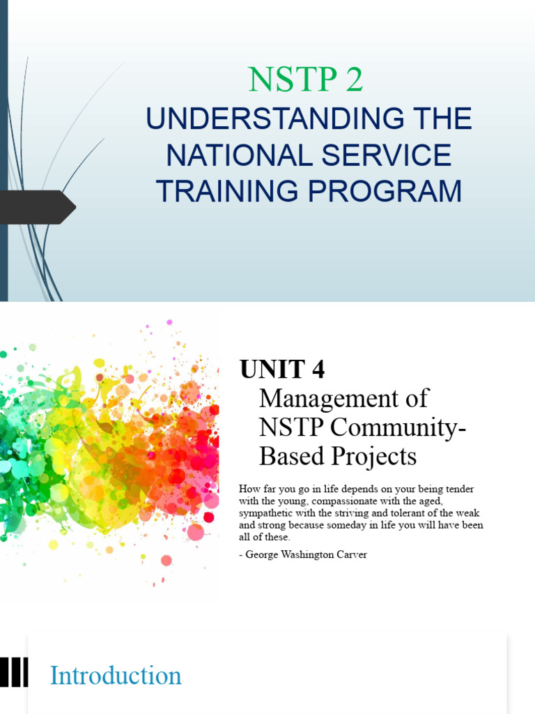 NSTP CWTS 2 Unit 4 | PDF | Needs Assessment
