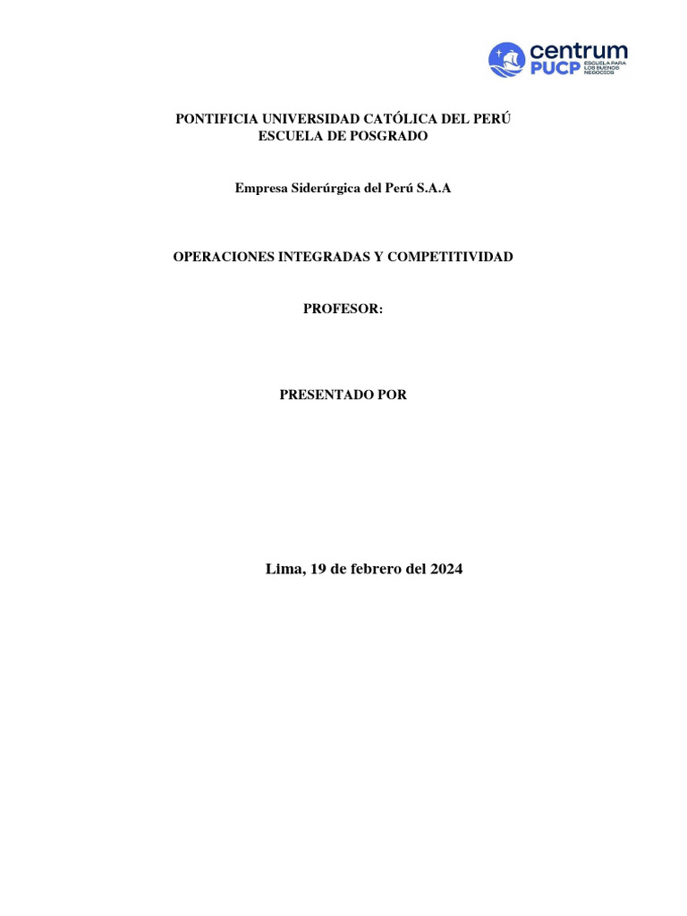 DOE1 - Siderperu | PDF | Business | Minería