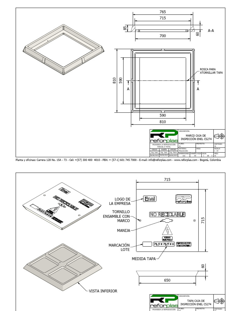 1. Ficha técnica caja inspección Enel CS274 | PDF
