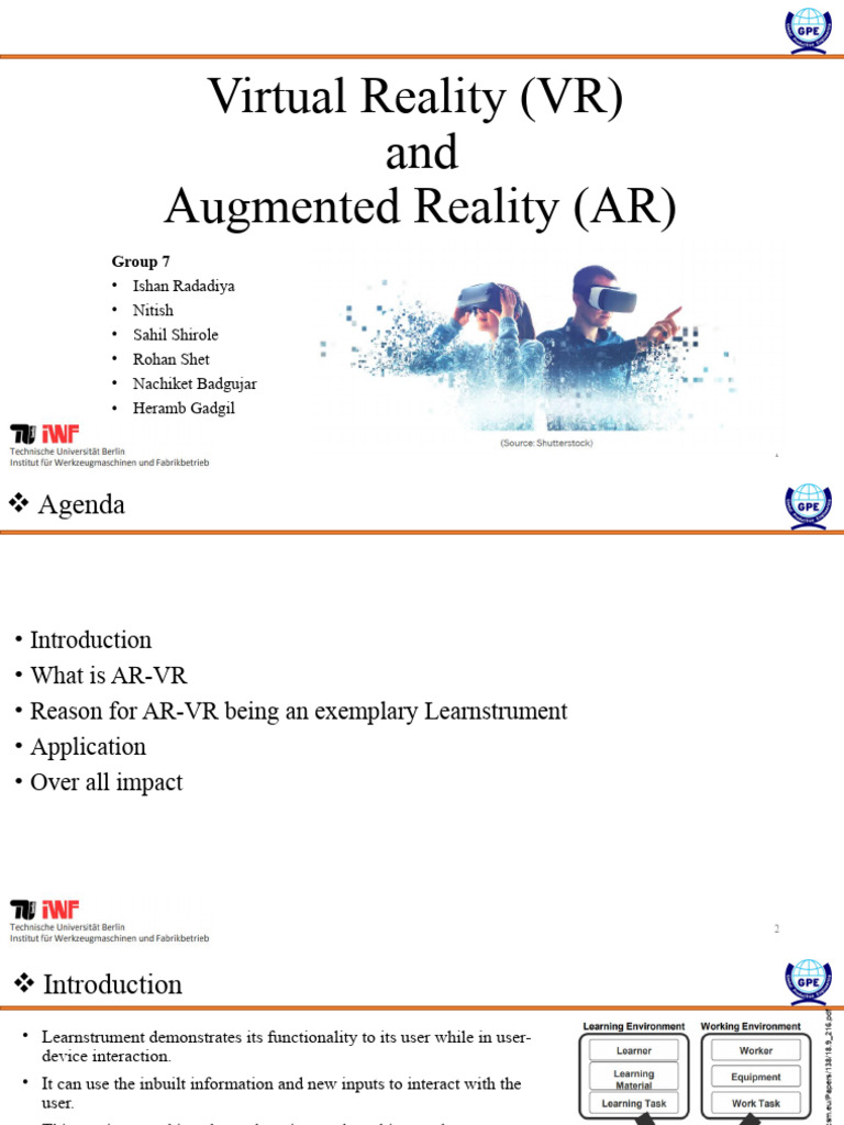 Learnstrument Group7 AR VR | PDF | Augmented Reality | Virtual Reality