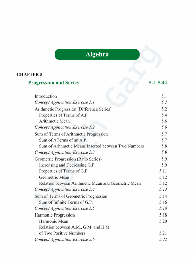 Progression and Series Chapter | PDF
