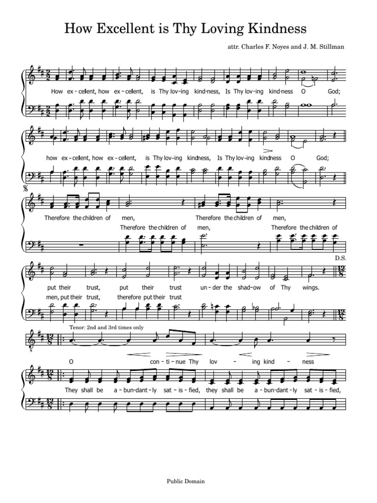 How Excellent is Thy Loving Kindness | PDF