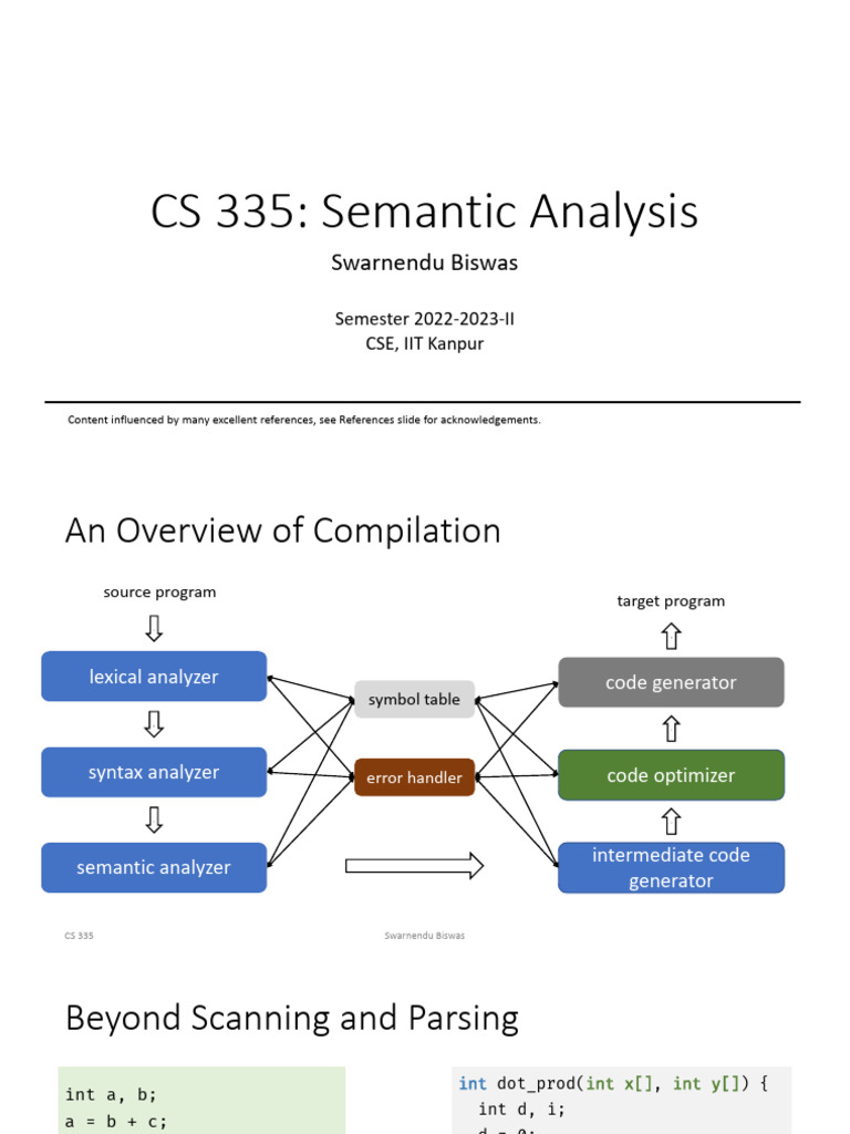 Semantic Analysis | PDF | Compiler | Linguistics