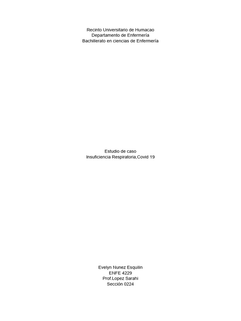 REALLLLLLL IM PRIMIR L Estudio de Caso Insuficiencia Respiratoria y ...