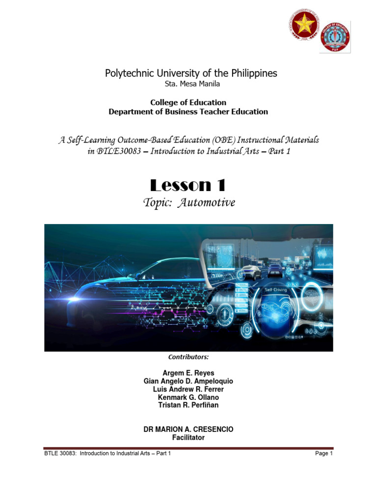 Introduction To Industrial Arts p1 | PDF | Radiator | Car