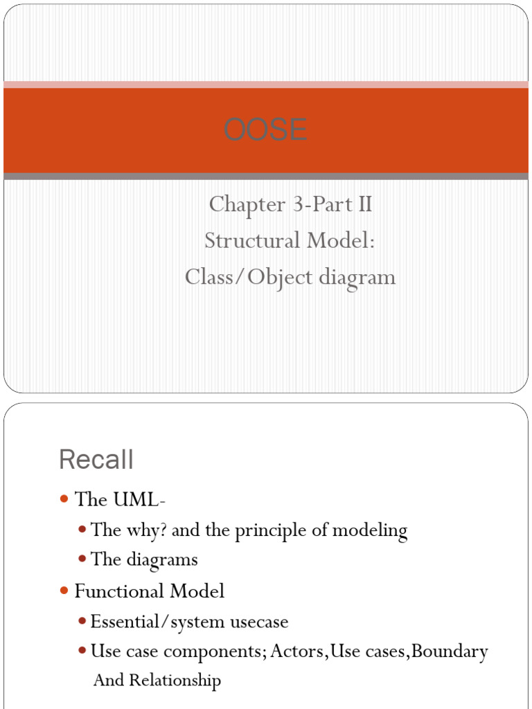 OOSE-Chapter - 3-Part II (Structural Modeling) | PDF | Class (Computer ...