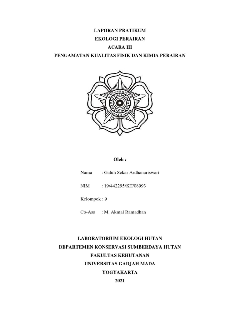 Laporan Pratikum Ekologi Perairan Acara Iii Pengamatan Kualitas Fisik Dan Kimia Perairan | PDF