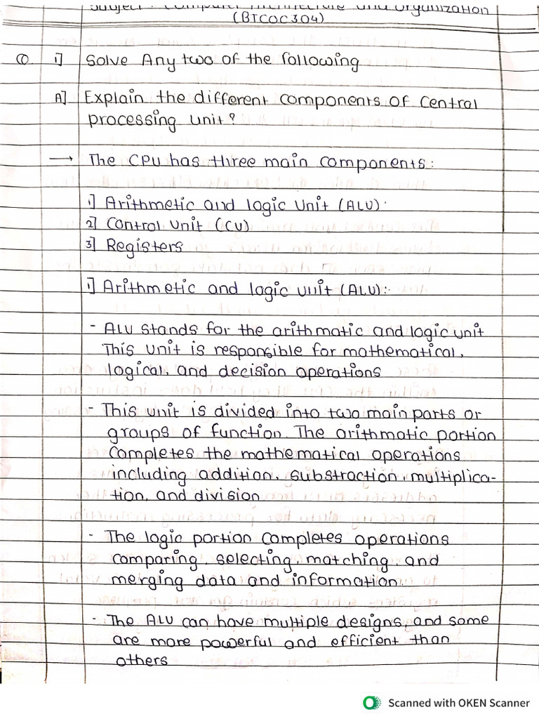 CAO Question Bank | PDF