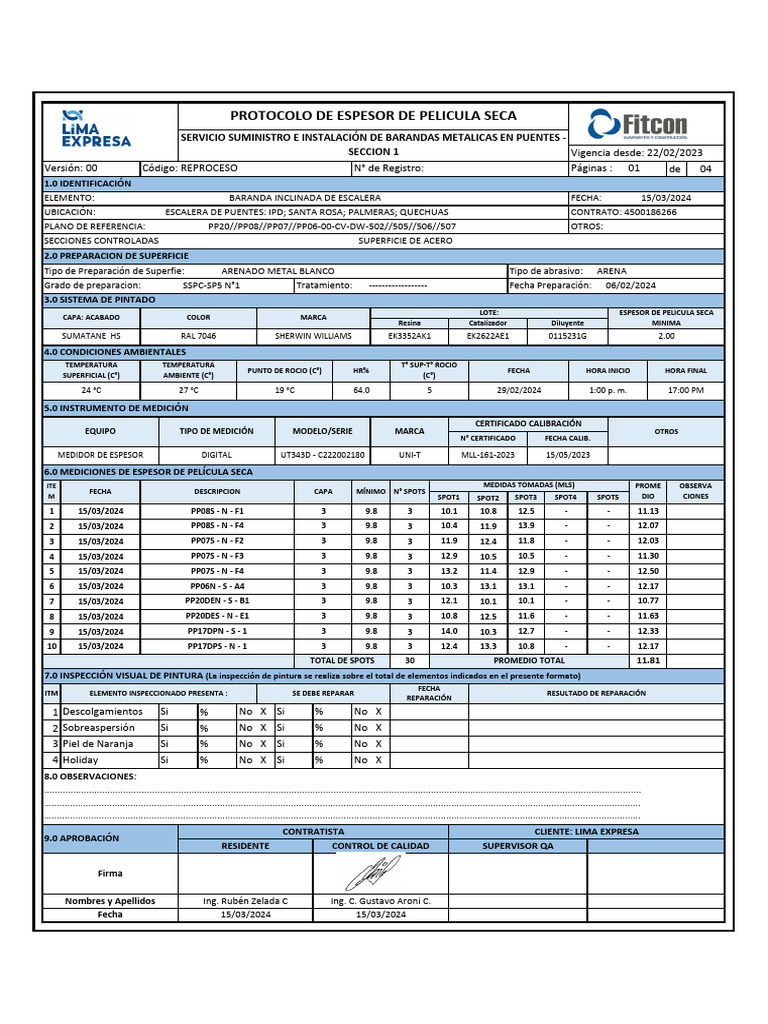 Protocolo de Reproceso PP20-PP08-PP07-PP06 | PDF | Producción y ...