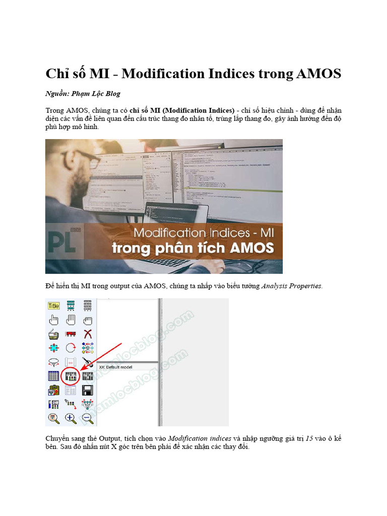 2. Chỉ số MI trong AMOS | PDF