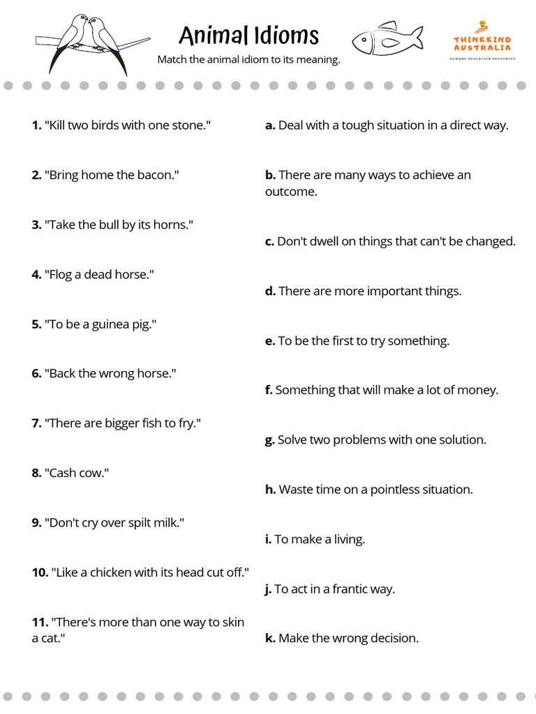 Animal Idioms & Speciesism Debate | PDF | People For The Ethical ...