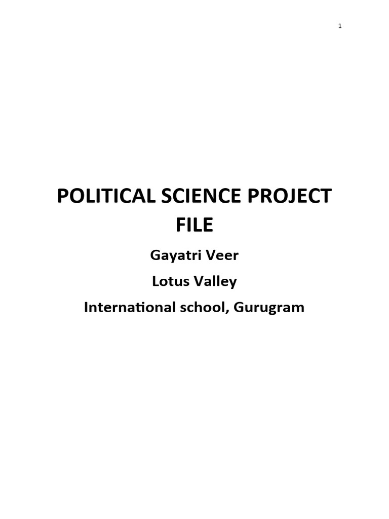Political Science Project File | Download Free PDF | Judiciaries ...