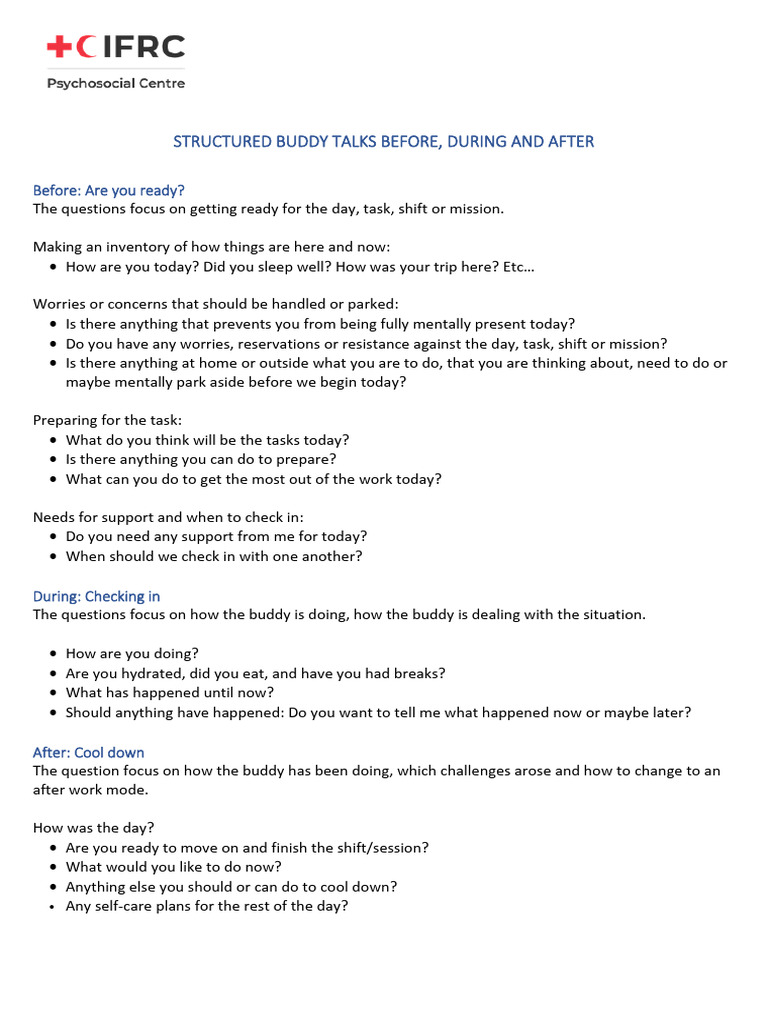 Structured Buddy Talks Guide | PDF