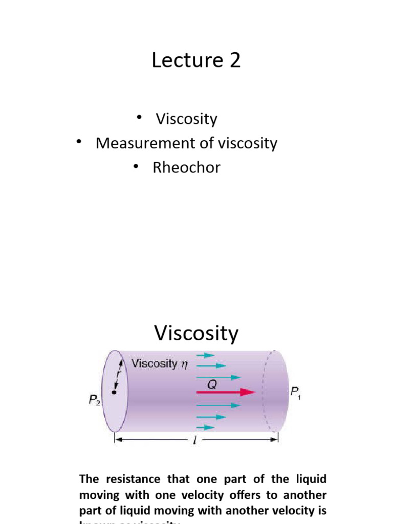 Lecture 2 | PDF | Refractive Index | Viscosity