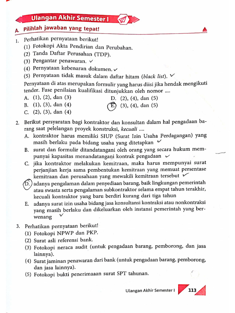 Soal Soal Latihan PTS | PDF