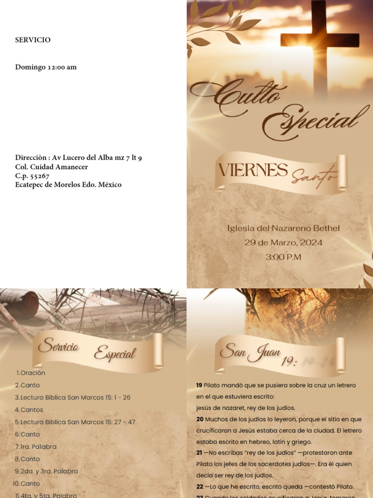 PROGRAMA SEMANA SANTA 2024 | PDF