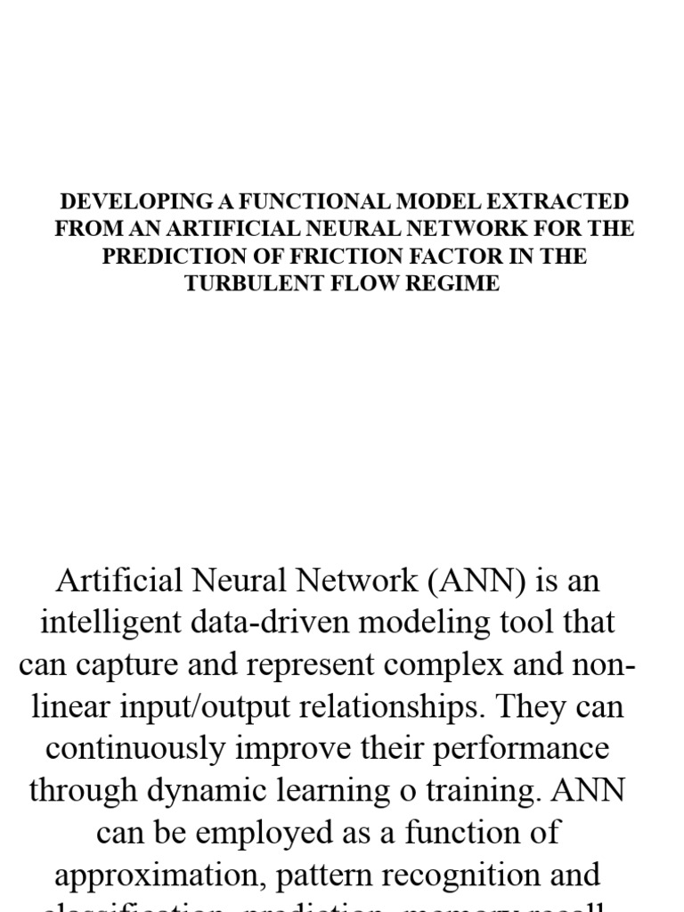 Friction Factor Modelling | PDF | Artificial Neural Network | Applied Mathematics