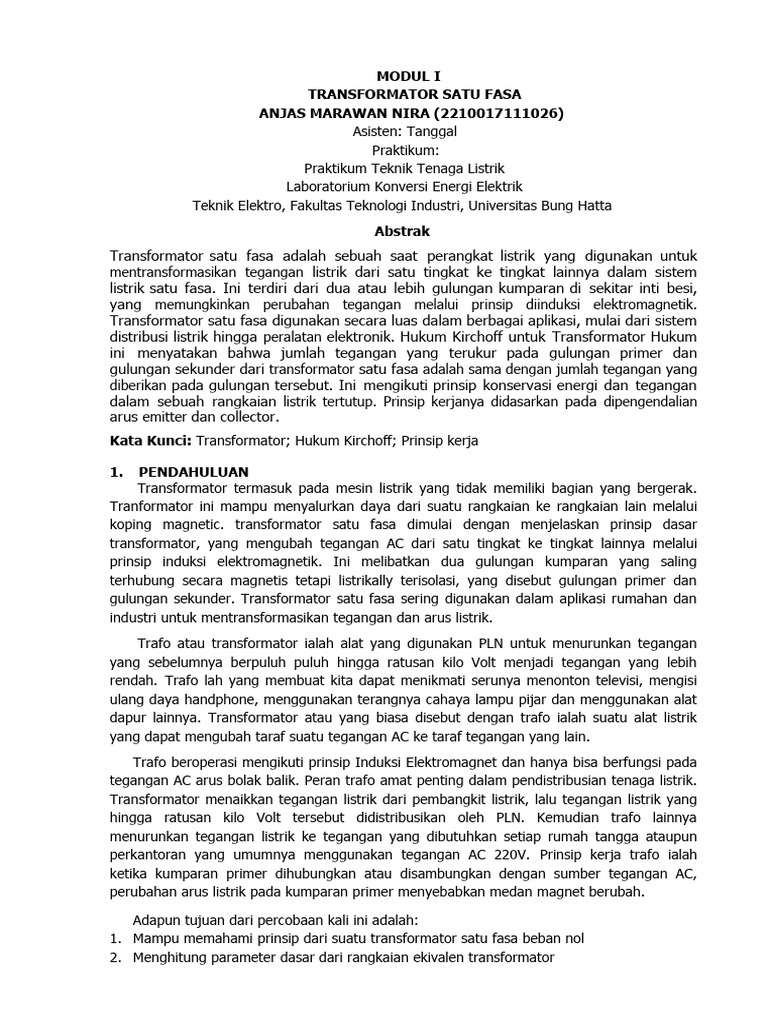 Modul I TTL Anjas | PDF