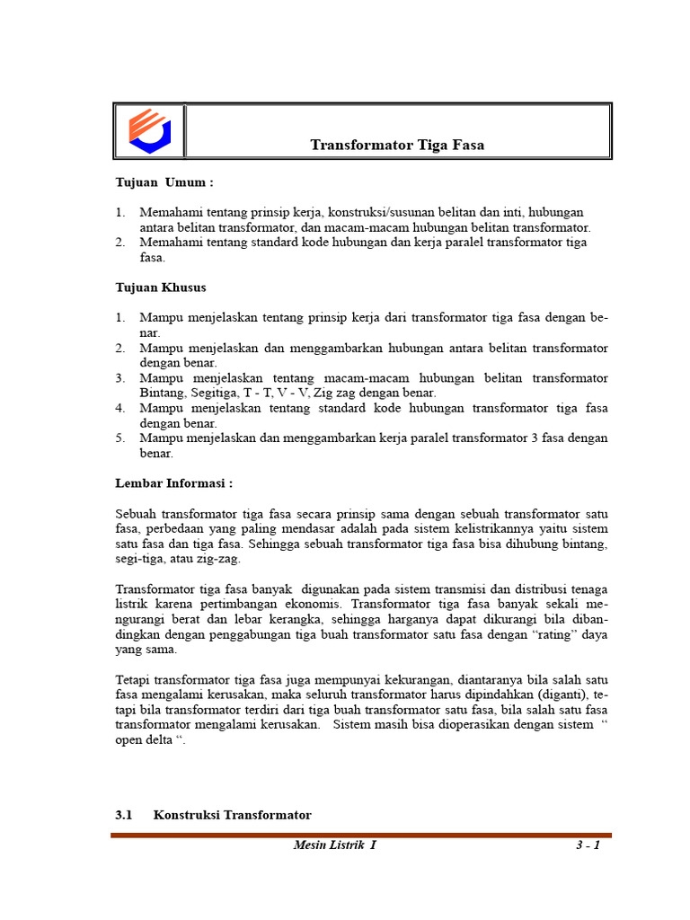 (123dok - Com) Teori Trafo 3 Fasa | PDF