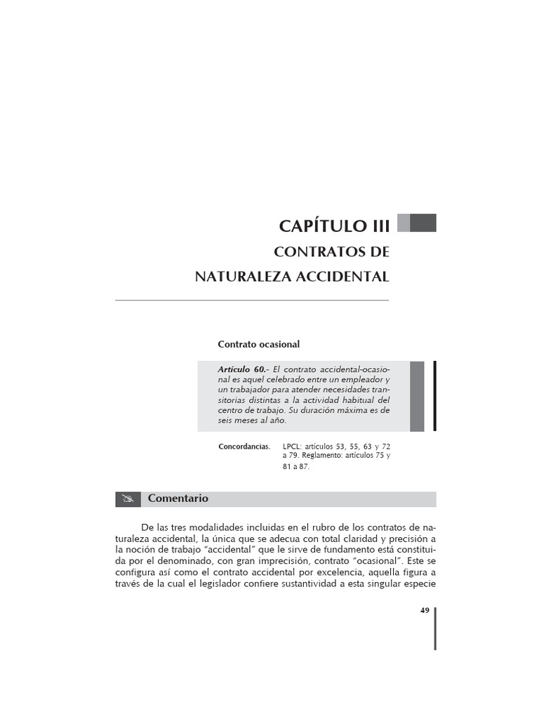 Sanguineti Contratos de Trabajo de Naturaleza Accidental | PDF | Business | Acuerdo colectivo