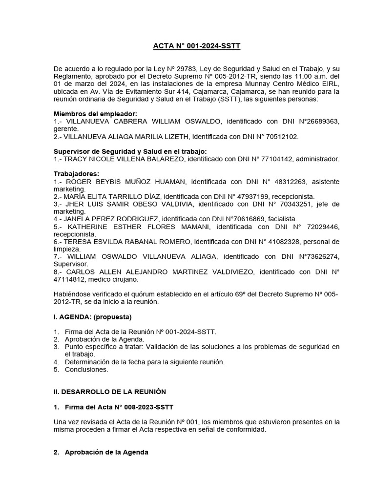 Formato de Acta | PDF