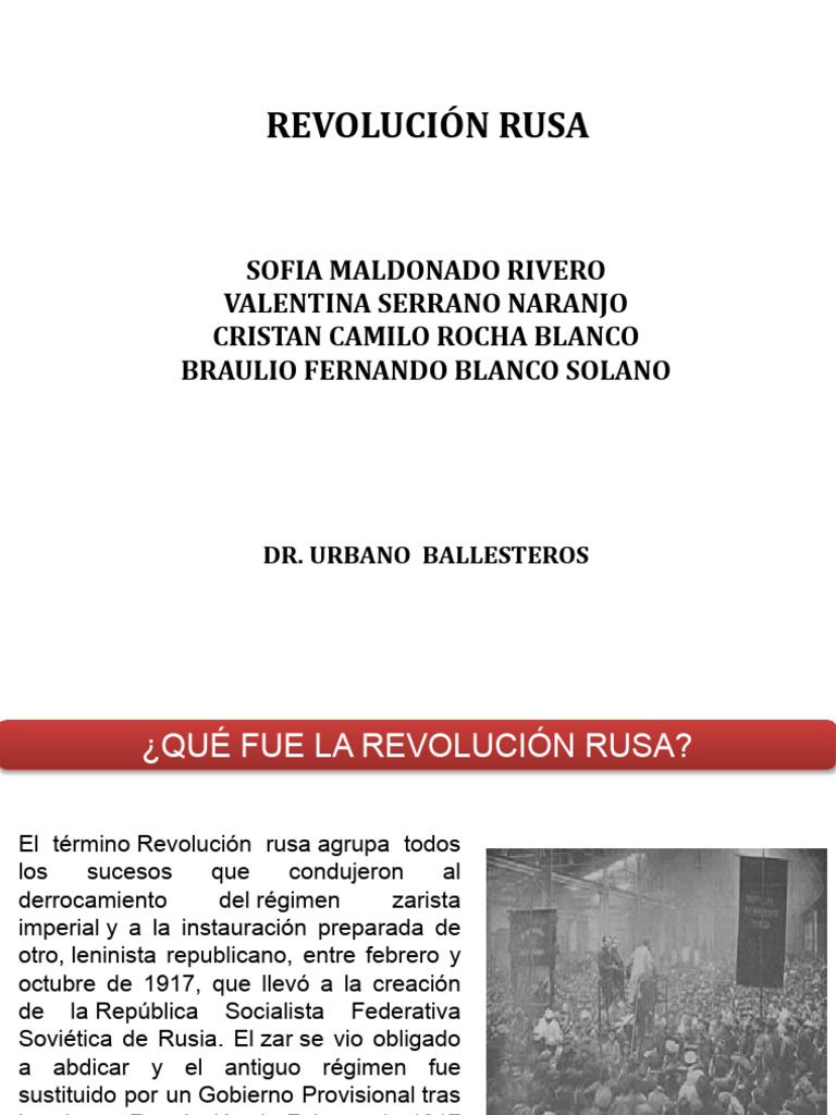 Revolución Rusa | PDF | revolución rusa | Imperio ruso
