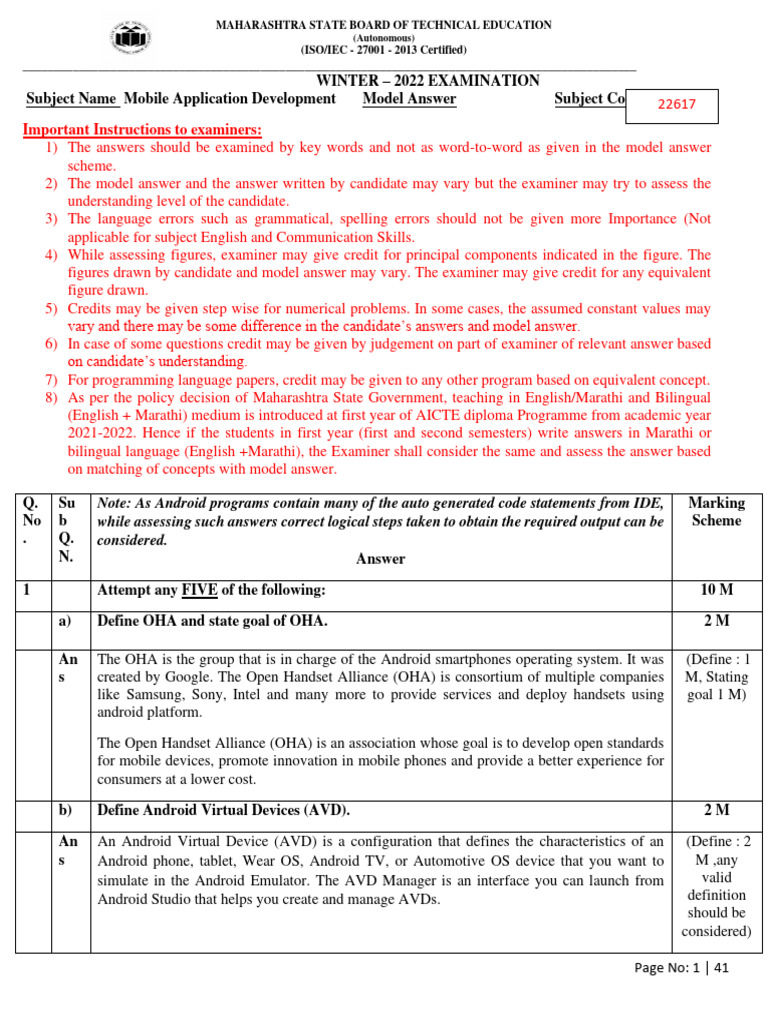 MAD Module Solutions (1) | PDF | Android (Operating System) | Google Play