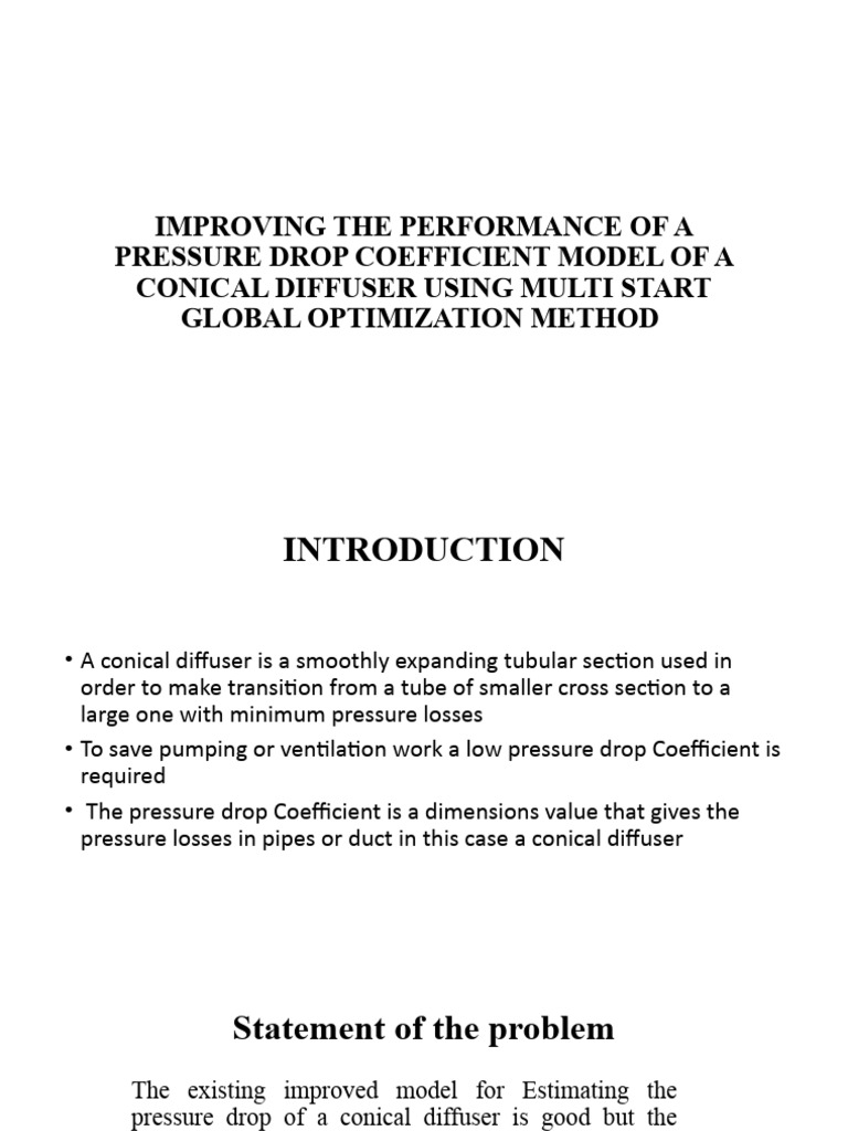 Conical Diffuser Optimization | PDF | Mean Squared Error | Applied Mathematics