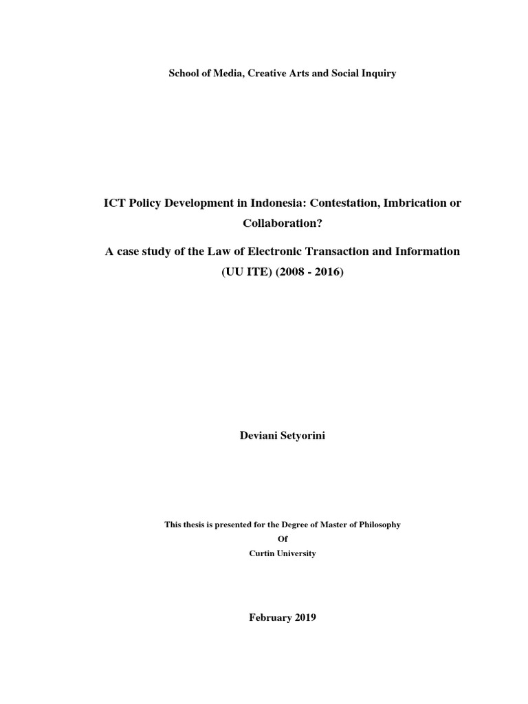 ICT Policy Development in Indonesia | PDF | Indonesia | Internet