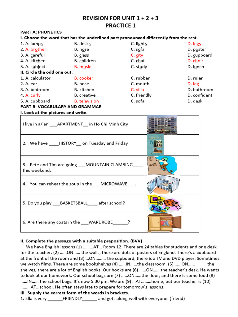 English Practice for Students | PDF | Schools