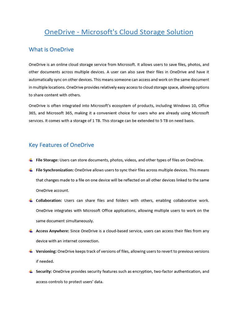 One Drive | PDF | System Software | Software