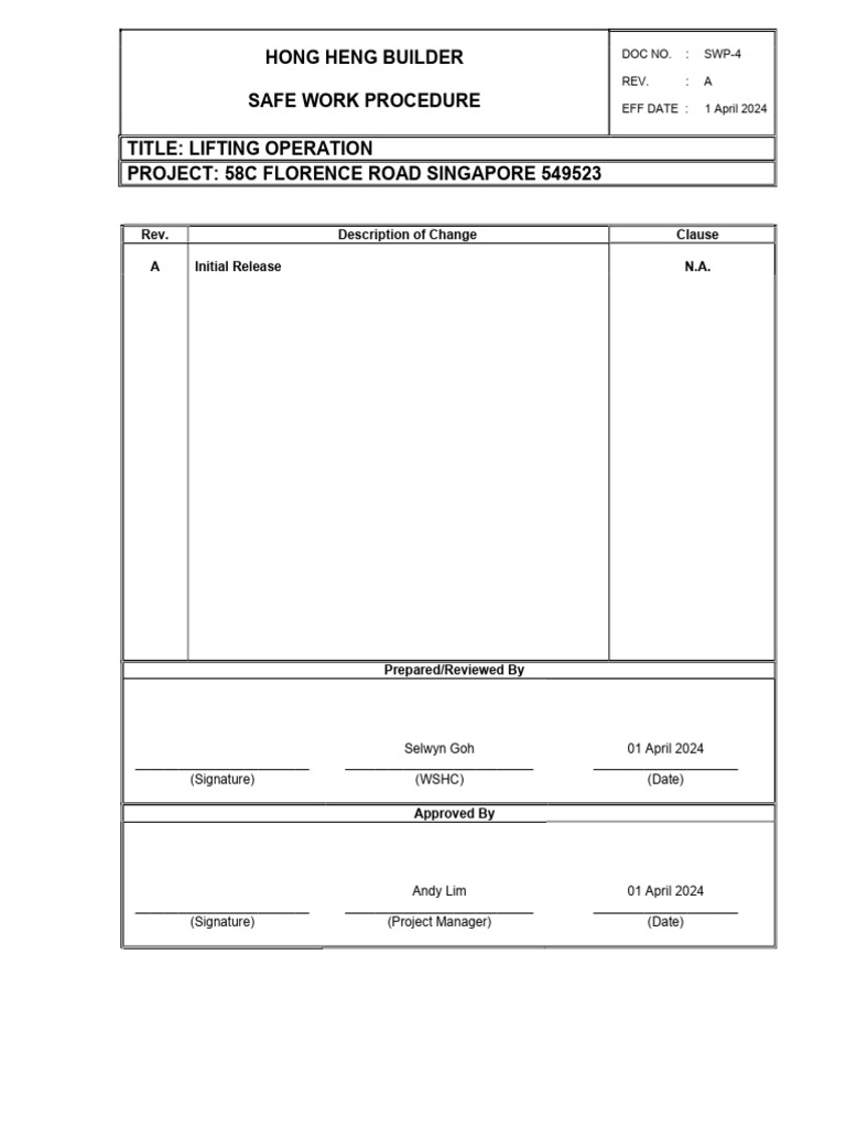 Safe Lifting Operations Procedure | PDF | Crane (Machine) | Truck
