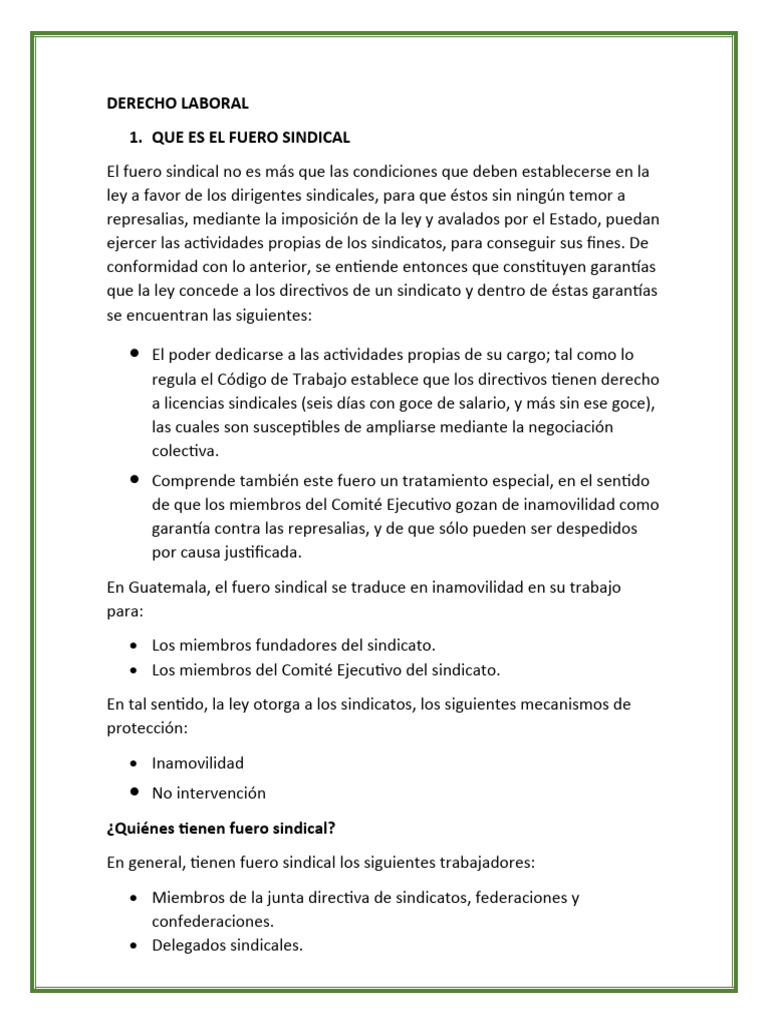 Derecho Laboral | Descargar gratis PDF | Sindicato | Derecho laboral