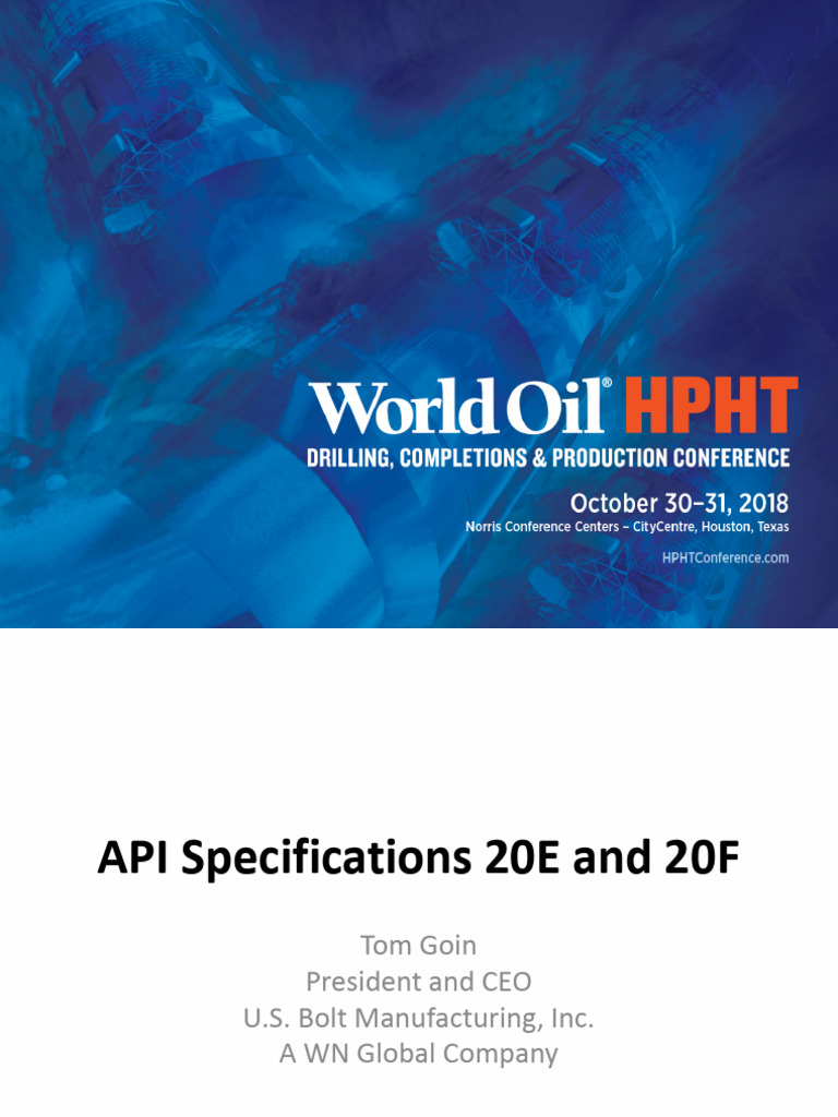 Api Specifications 20e And 20f Pdf Screw