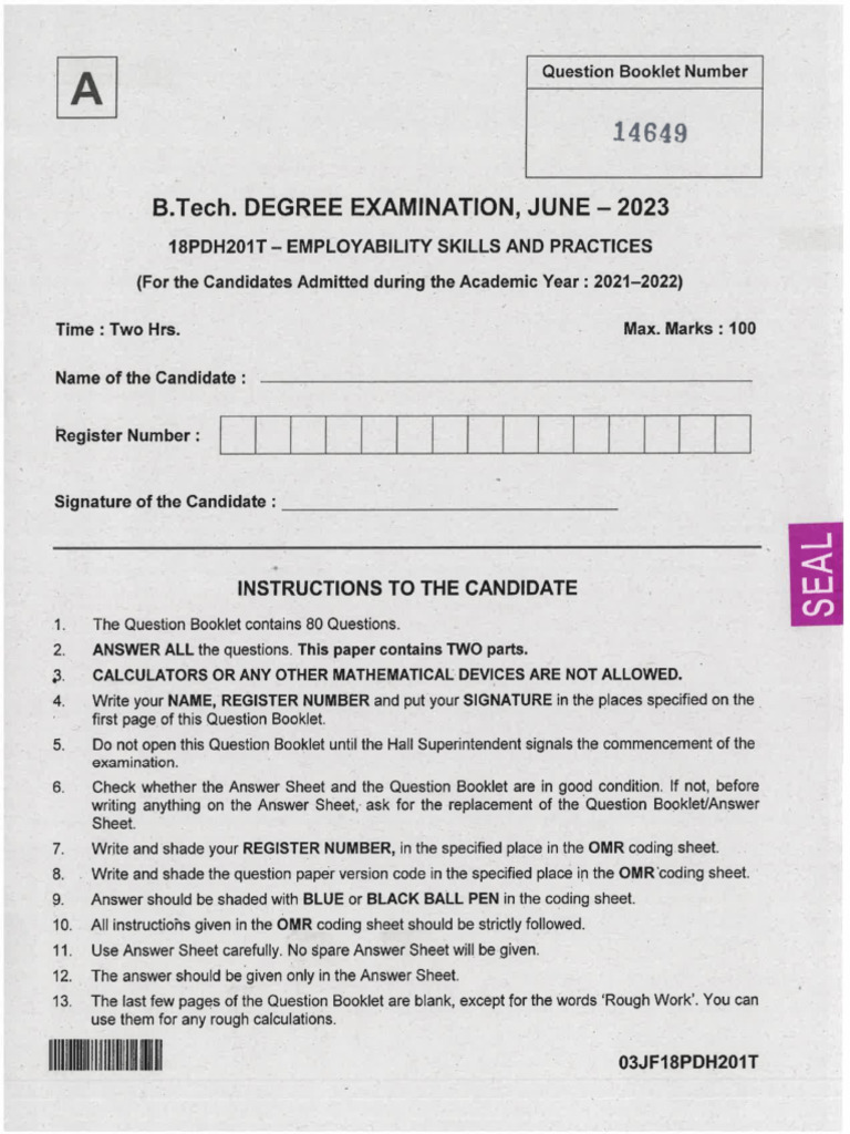 ESP1 With Answers | PDF