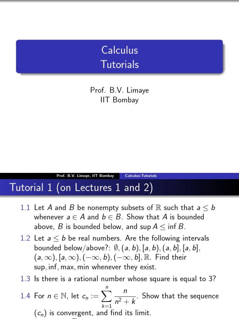 Tutorials | PDF | Function (Mathematics) | Convex Set