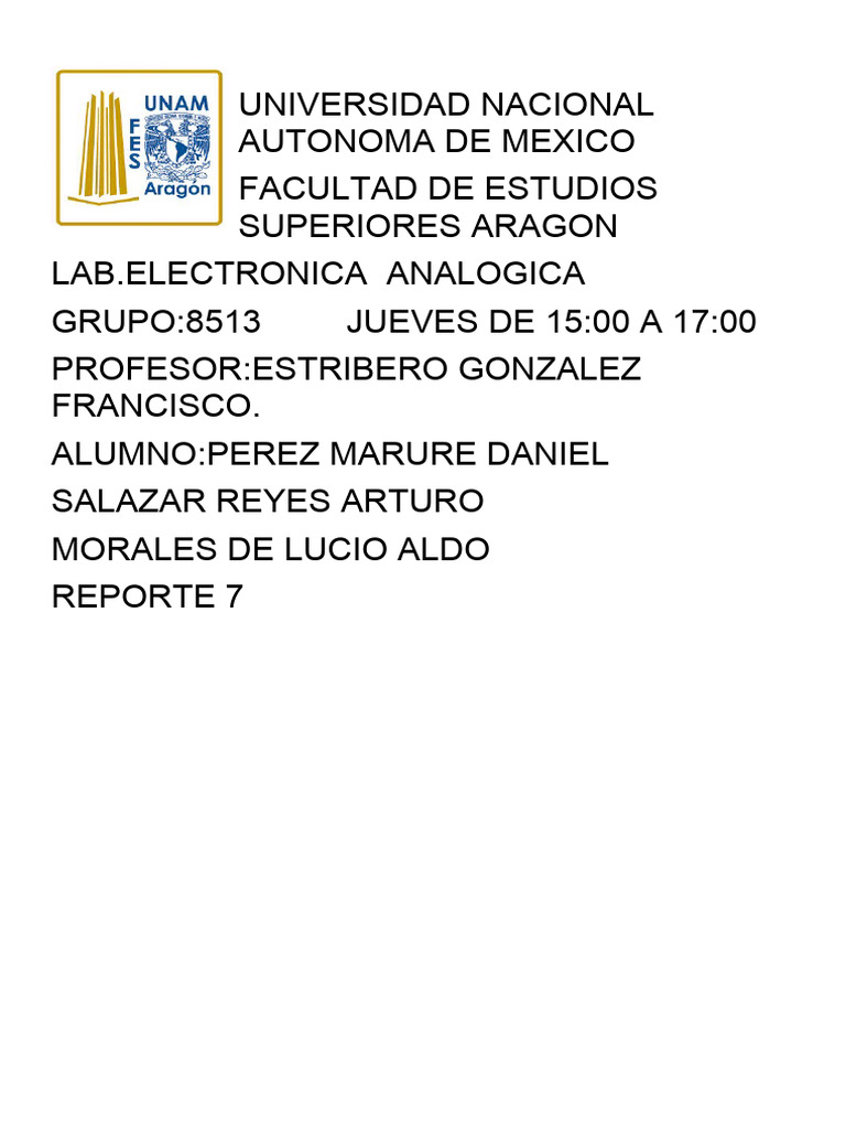 Reporte 7 EA | PDF | Resistencia Eléctrica y Conductancia | Condensador