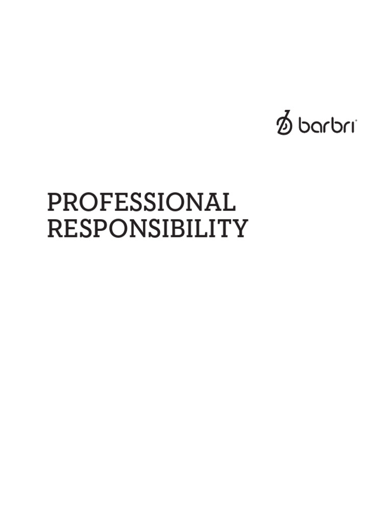 Professional Responsibility | PDF | Lawyer | Bar Association