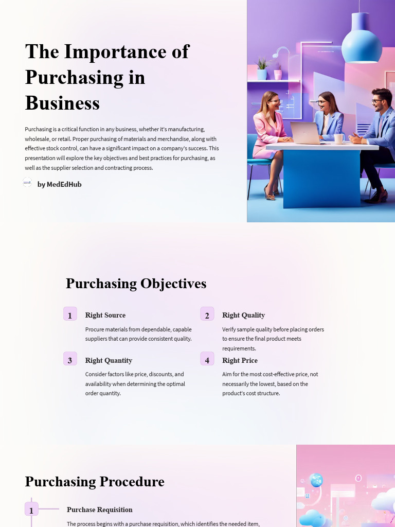 The Importance of Purchasing in Business | PDF | Procurement | Supply Chain