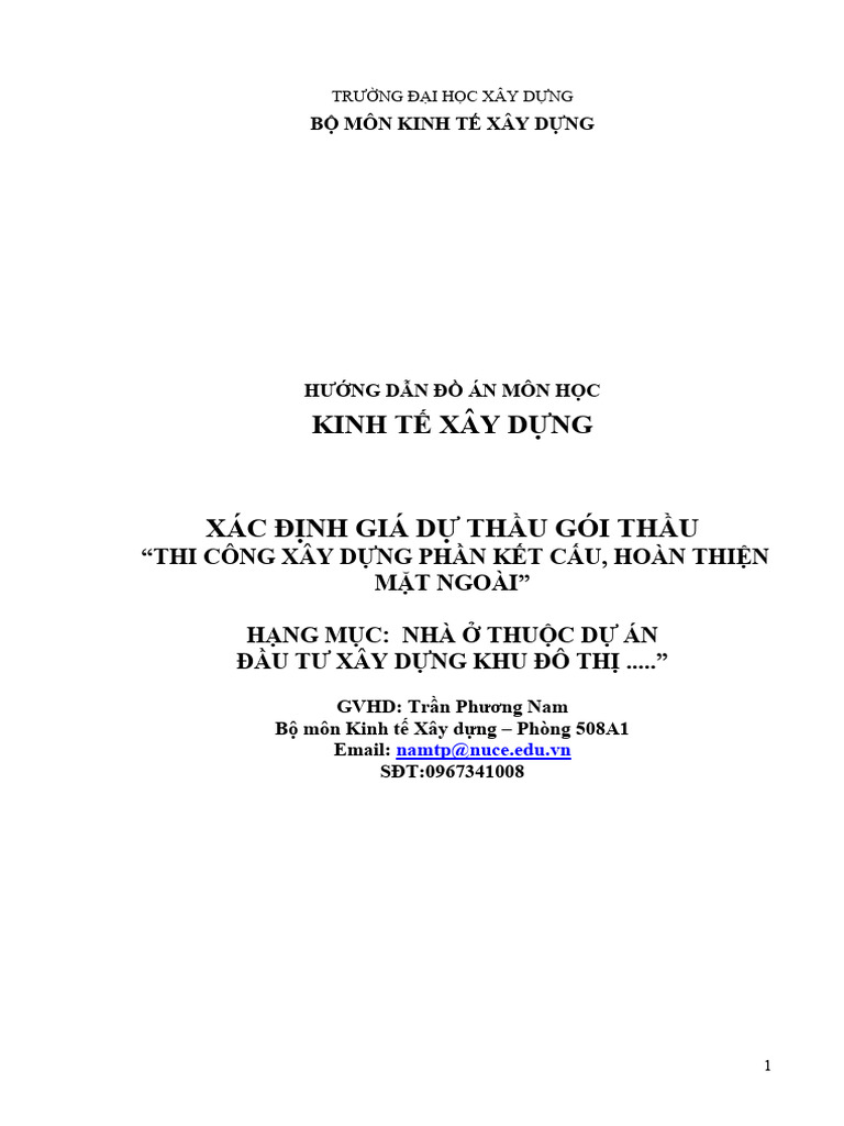 HD Đ Án KTXD | PDF